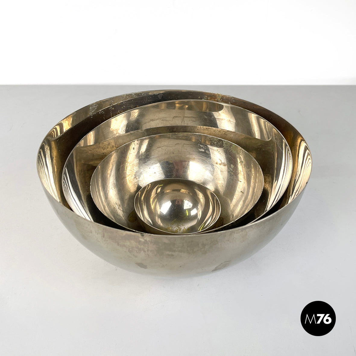 Metal hemisphere serving bowls by Danese, 1970s – Magazzino76