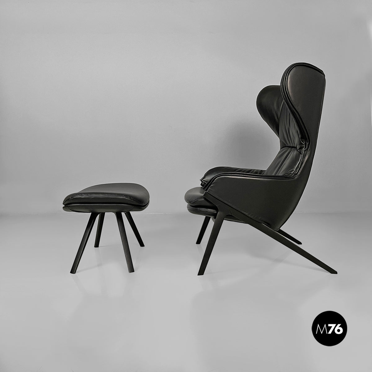 Armchair P22 with ottoman by Patrick Norguet for Cassina, 2010s ...
